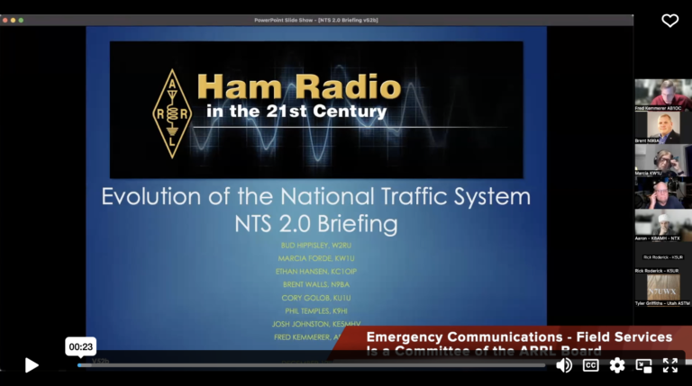 NTS 2.0 – ARRL's National Traffic System for the 21st Century